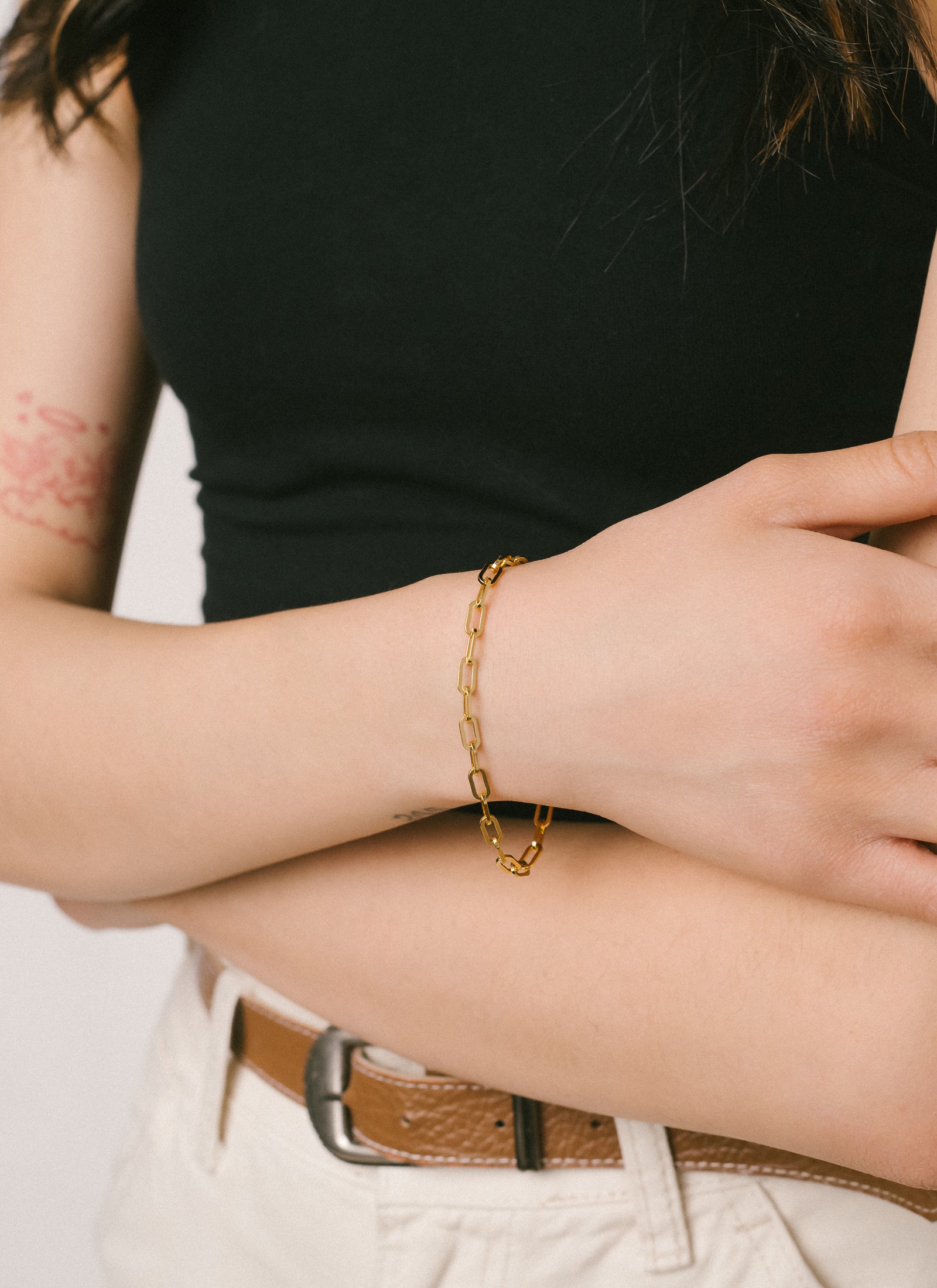 Astor Paper Clip Chain Bracelet from RIVA New York
