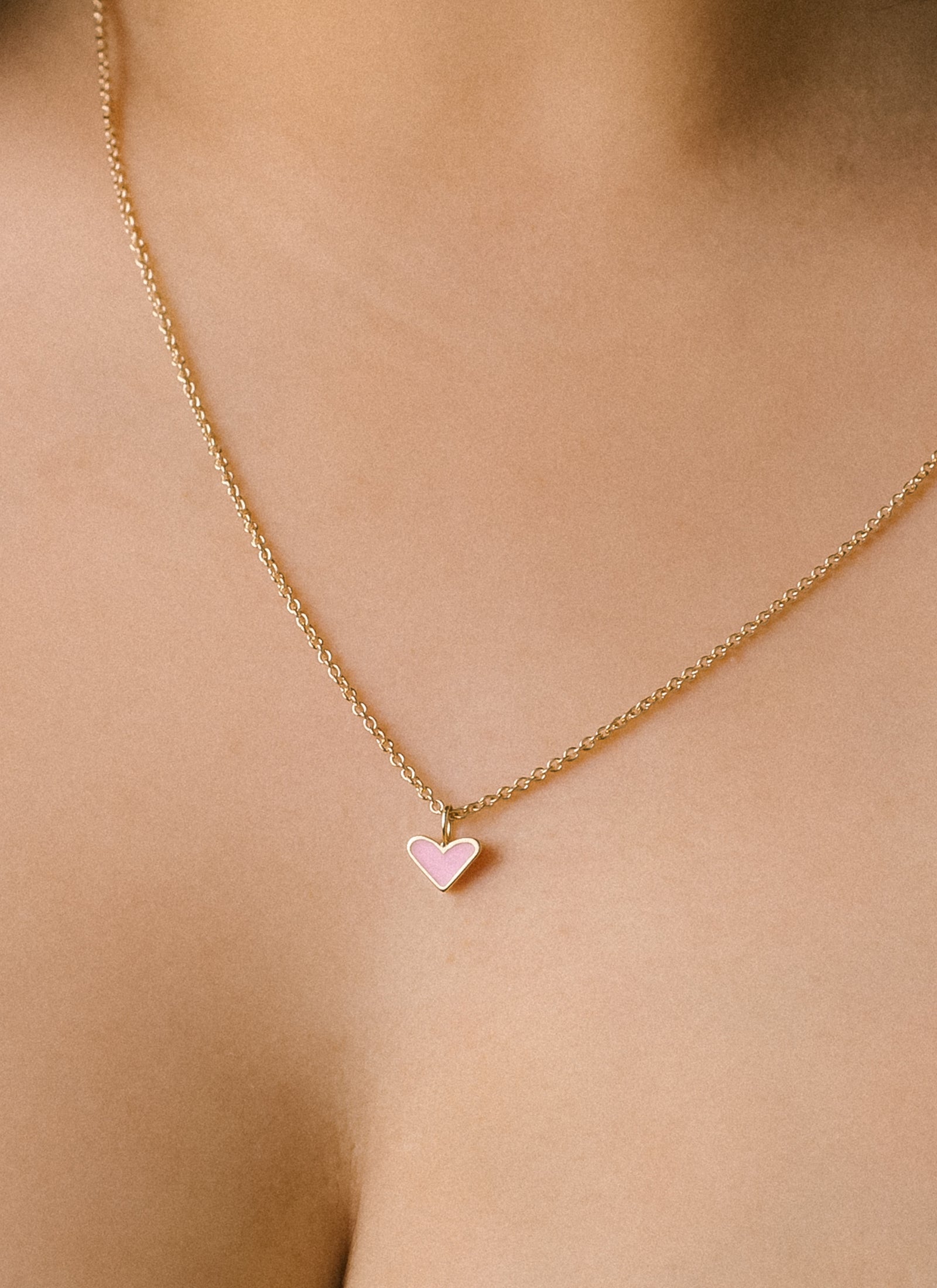 Enamel Heart Pendant Necklace from RIVA New York